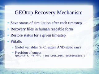 Toolchain for real-time simulations: GSN-MeteoIO-GEOtop | PPT