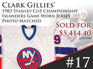 20 Most Expensive Stanley Cup Game Equipment Ever Sold by Classic ...