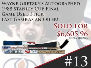 20 Most Expensive Stanley Cup Game Equipment Ever Sold by Classic ...