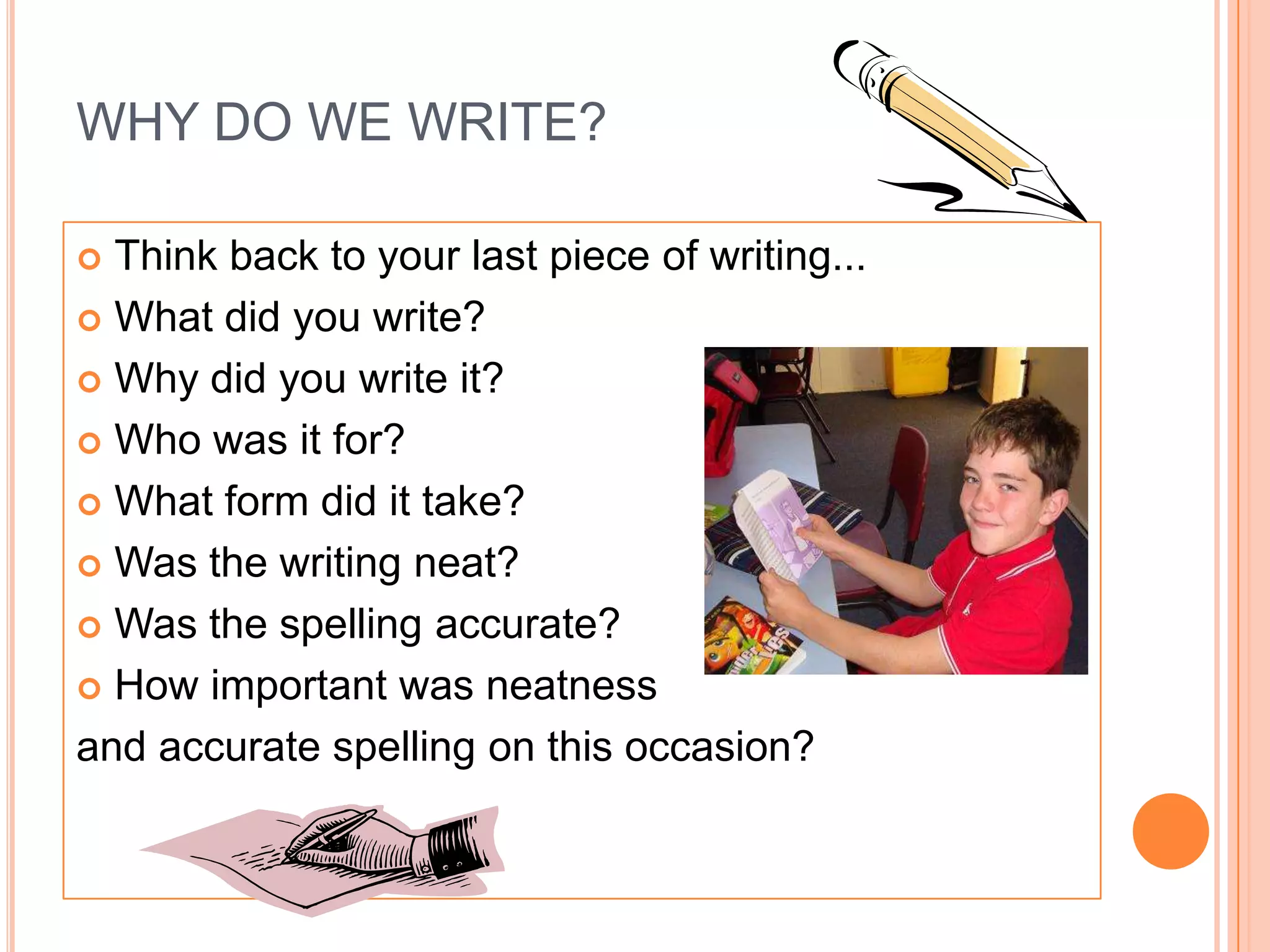 Parent presentation writing | PPT