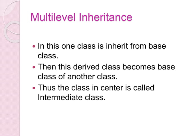 inheritance in C++ | PPT