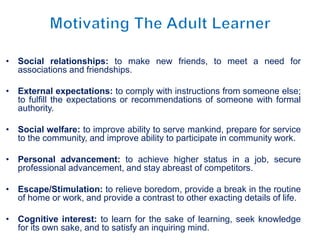 Adult Learning Theory Knowles