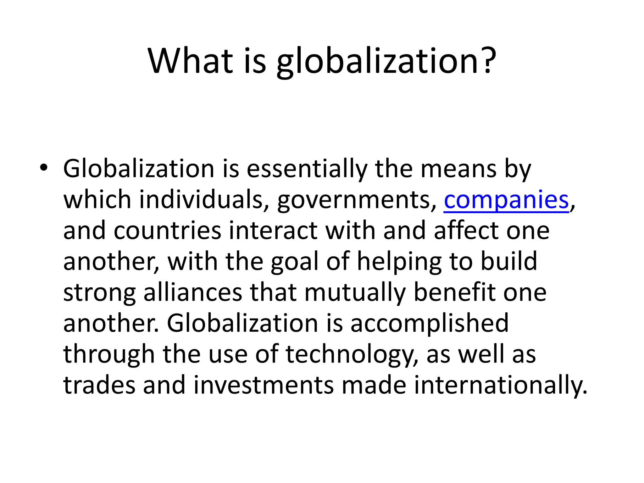 pros and Cons of Globalization | PPTX