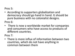 pros and Cons of Globalization | PPTX