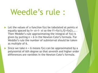 weddle's rule | PPTX