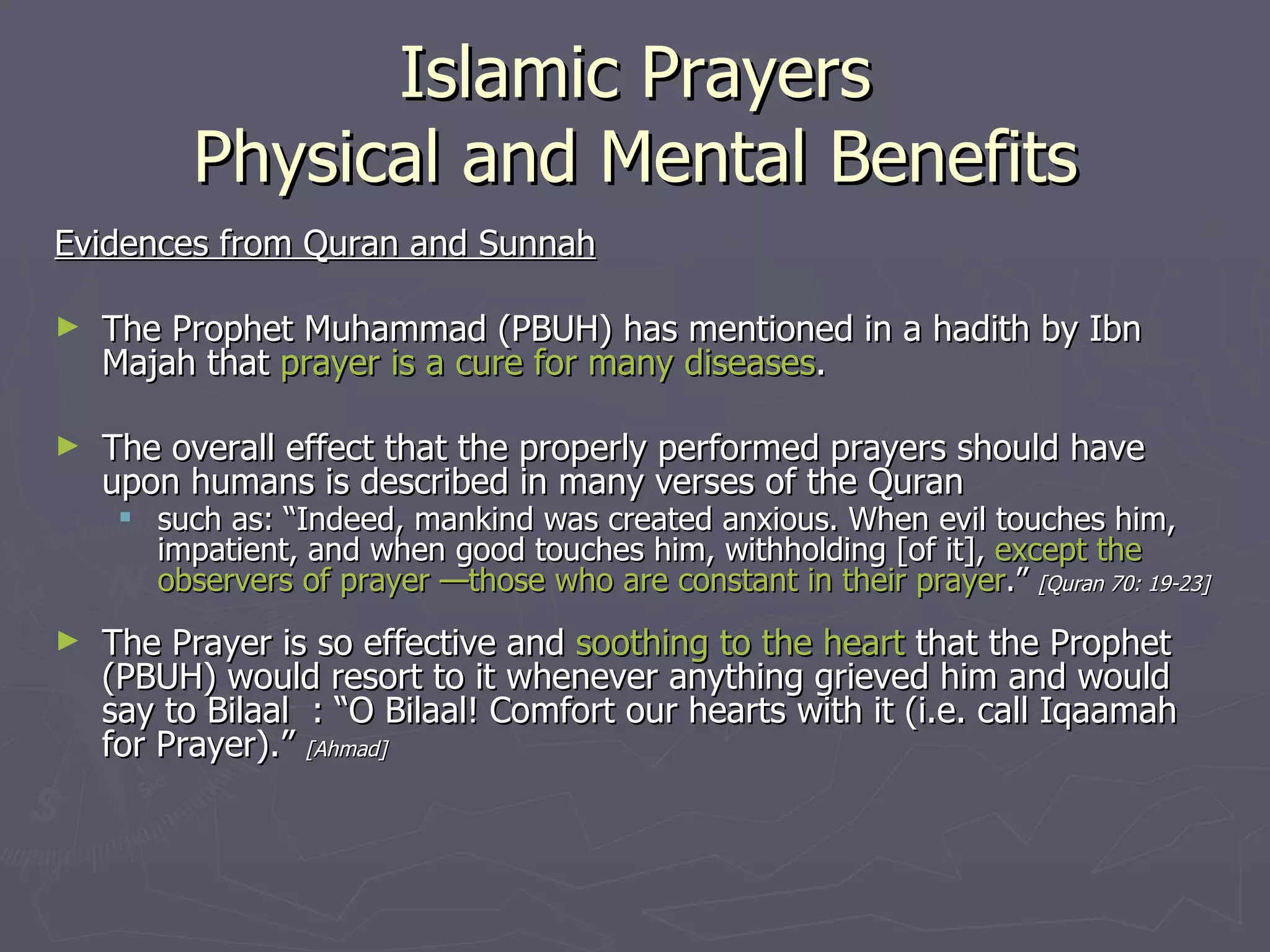 Benefits of prayers and wisdom of multiple prayers daily | PPT