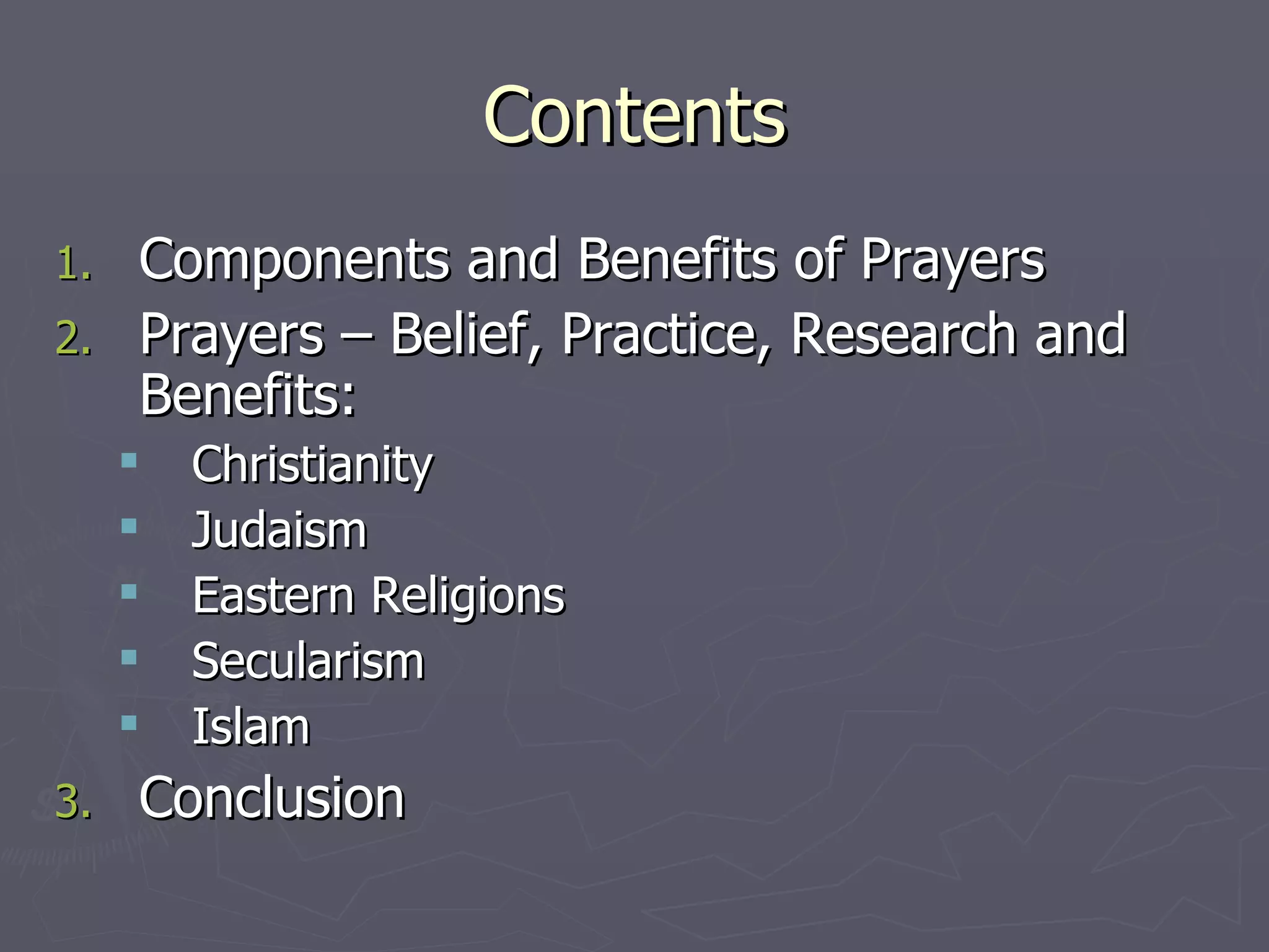 Benefits of prayers and wisdom of multiple prayers daily | PPT