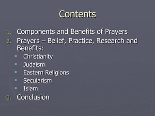 Benefits of prayers and wisdom of multiple prayers daily | PPT