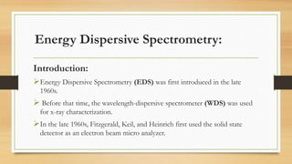 Energy Dispersive Spectroscopy | PDF