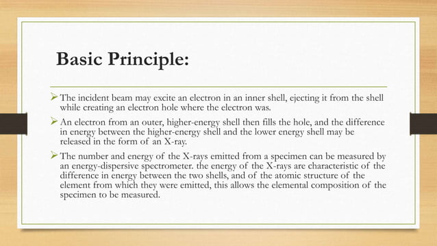 Energy Dispersive Spectroscopy | PDF | Chemistry | Science