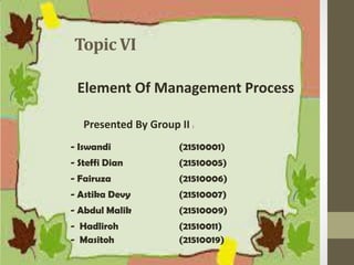 Element of management process as part of education management | PDF