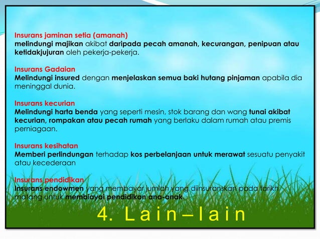 Jenis-jenis Insurans | PPTX