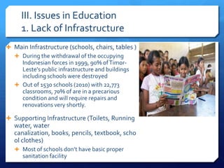 Issues In Timor-Leste Education | PPTX