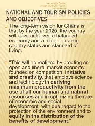 Presentation tourism investment forum Ghana | PDF