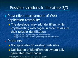 Towards the Generation of Robust E2E Test Cases in Template-based Web ...