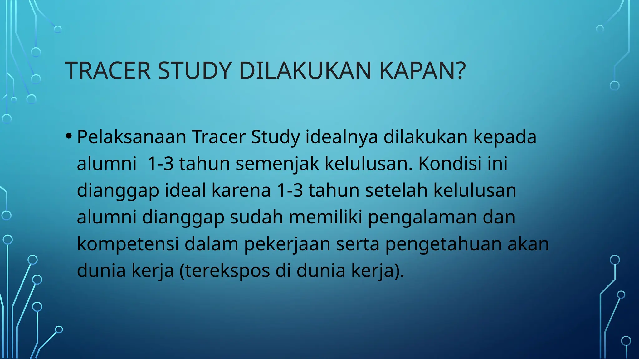 presentation tentang tracer study di sekolah | PPTX