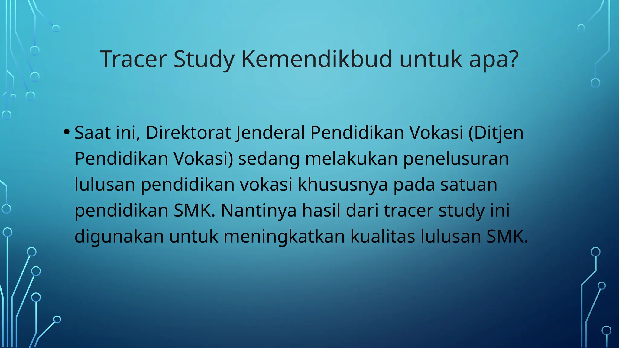 presentation tentang tracer study di sekolah | PPTX