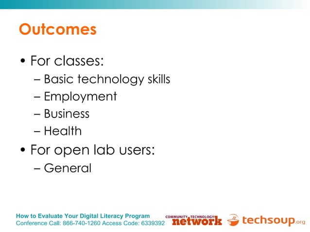 Evaluating Digital Literacy programs | PPT