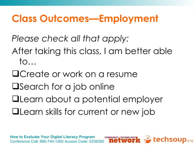 Evaluating Digital Literacy programs | PPT