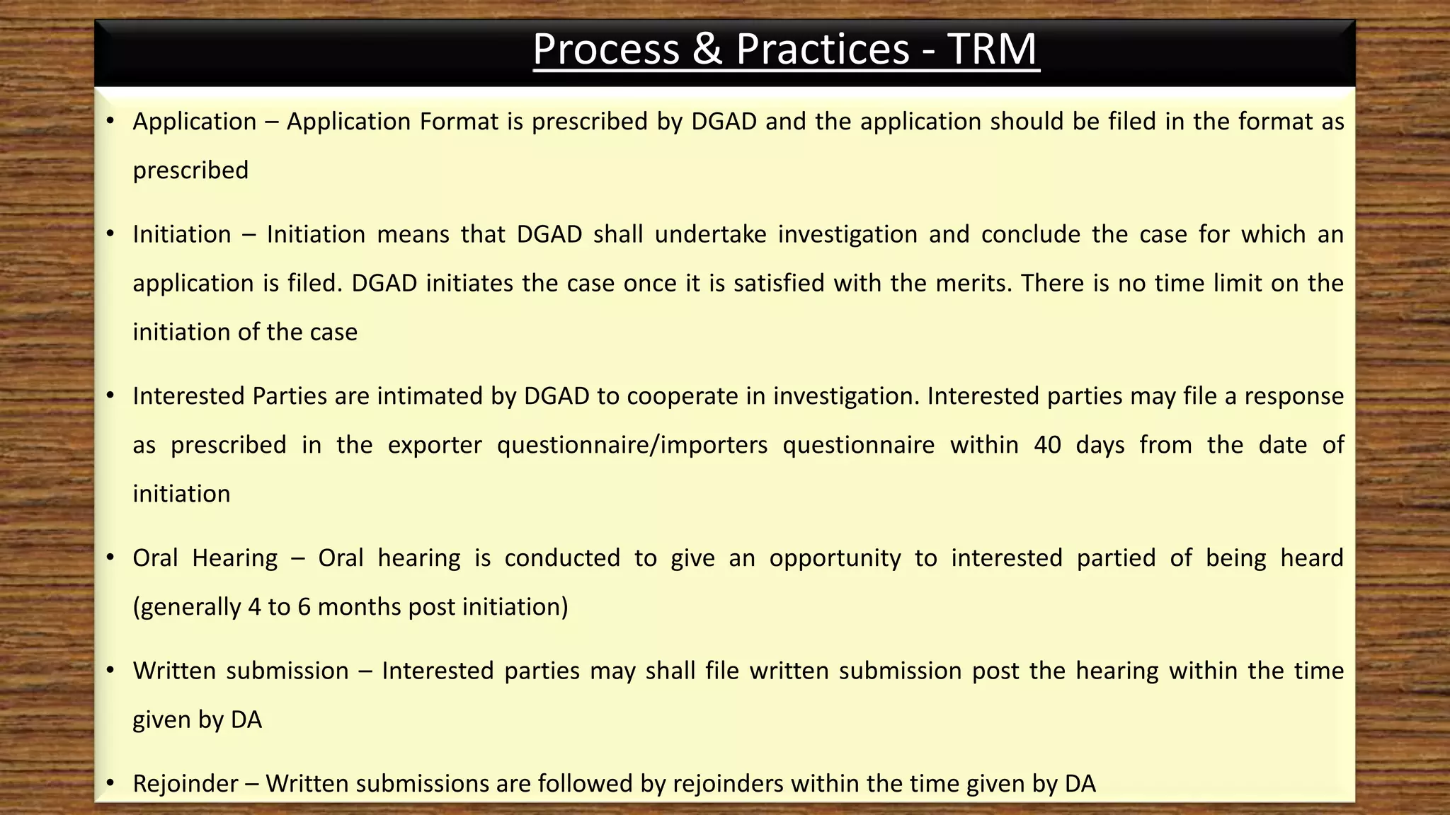 Presentation trade remedial measures | PPTX