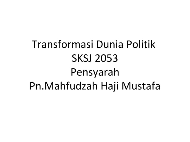 SUMBER KUASA DUNIA DAN KESEIMBANGAN KUASA | PPT