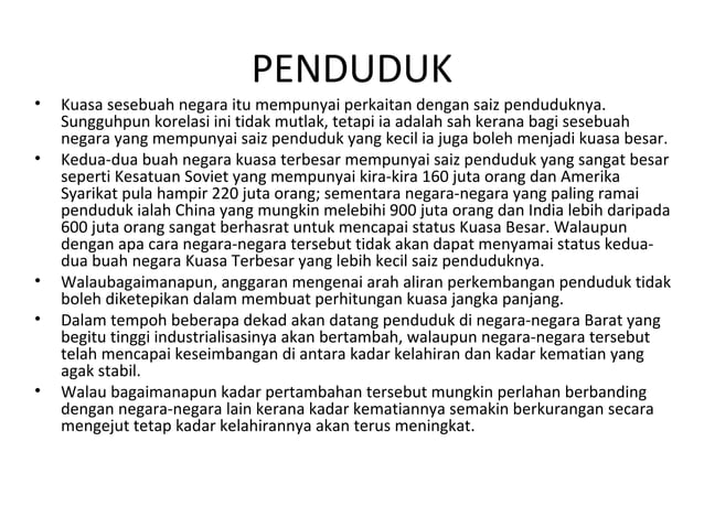 SUMBER KUASA DUNIA DAN KESEIMBANGAN KUASA | PPT