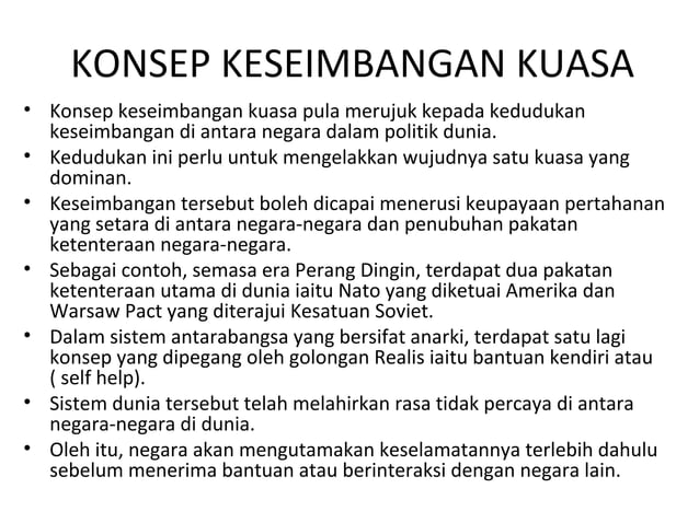 SUMBER KUASA DUNIA DAN KESEIMBANGAN KUASA | PPT
