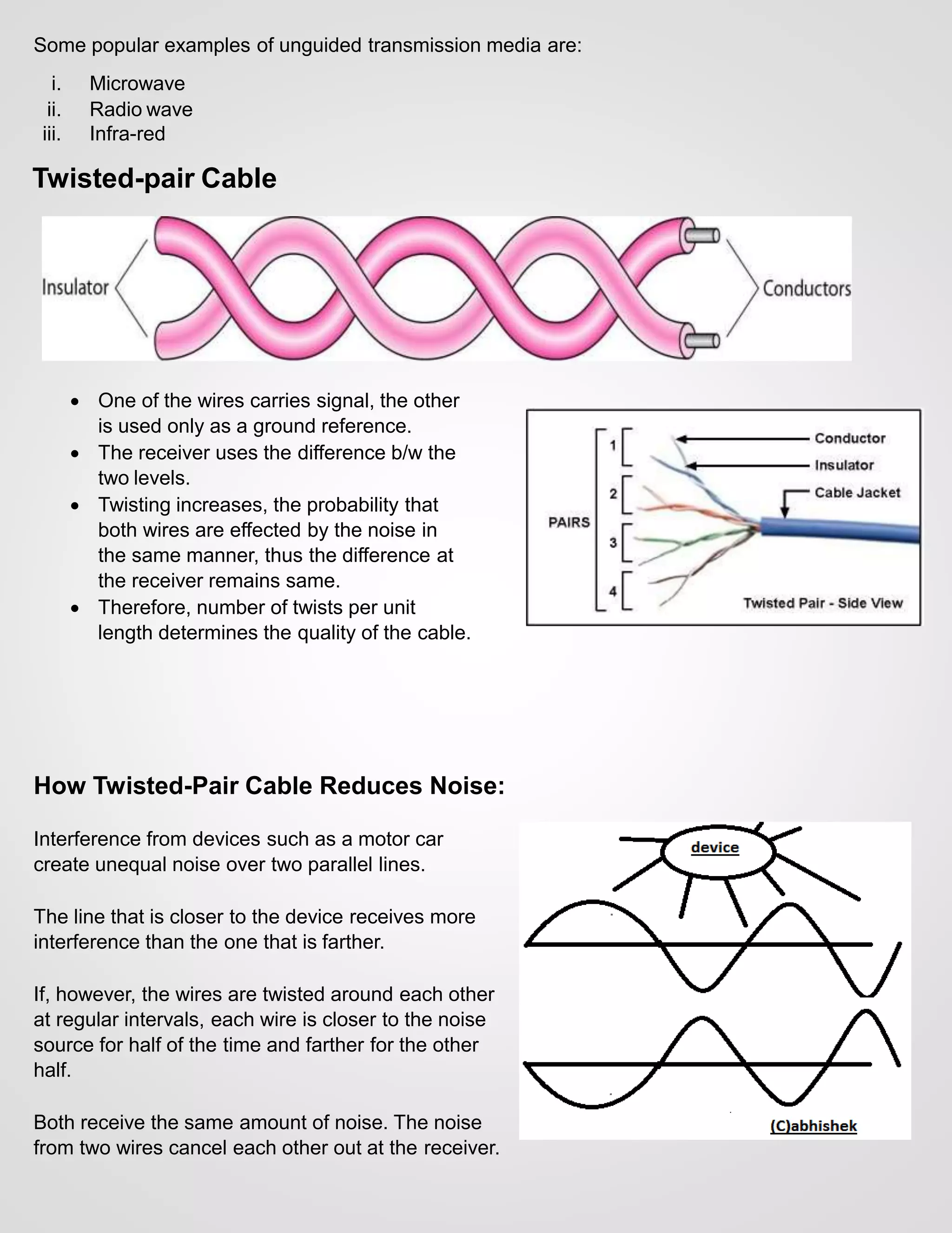Transmission Media, Guided and unguided transmission media | PPTX | Computer Networking | Computing
