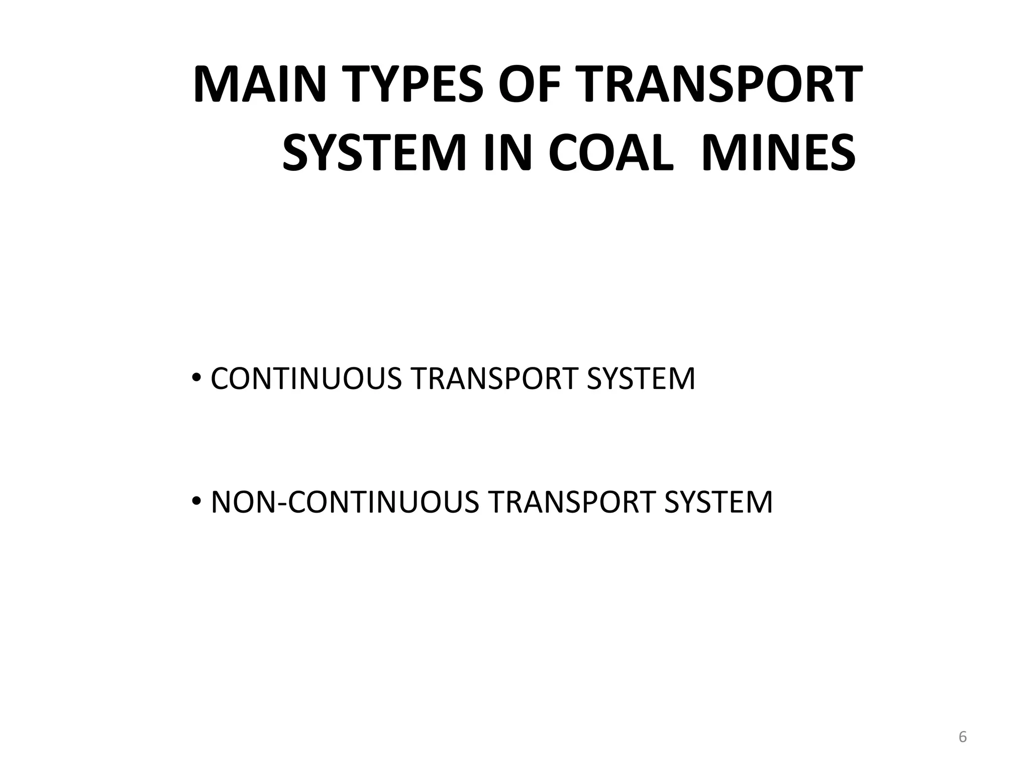 Coal Transportation Methods | PPTX