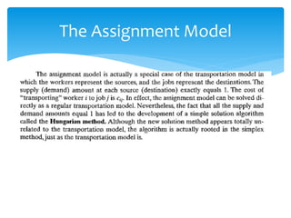 Transport problem | PPT