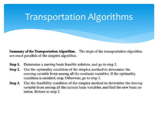 Transport problem | PPT