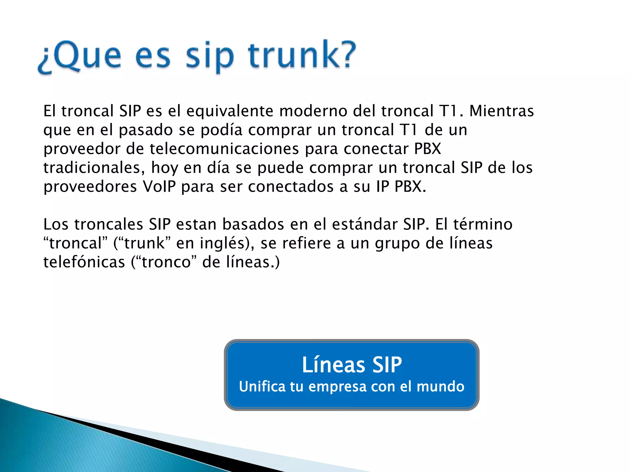 Presentación troncales sip | PPT