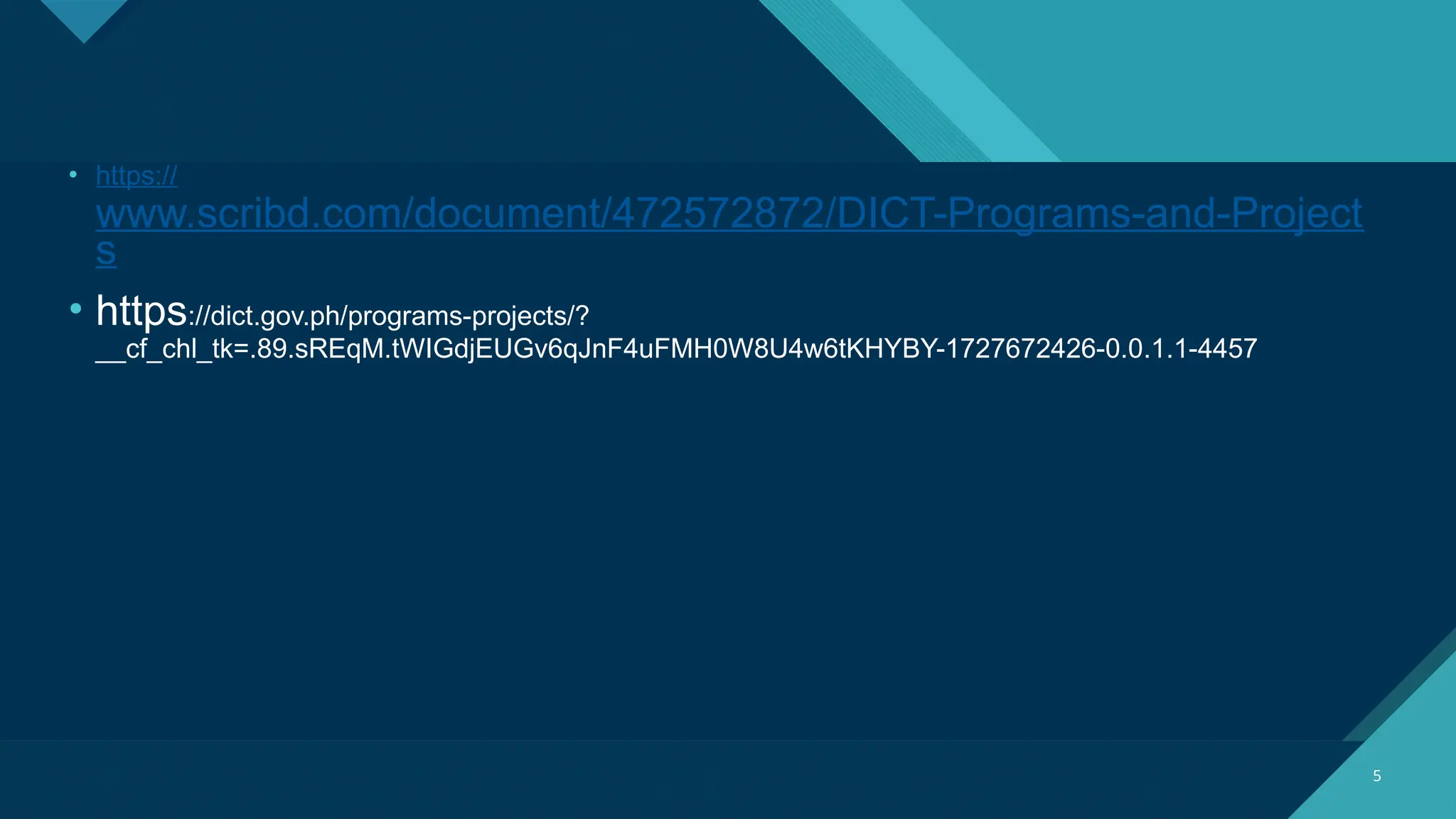 Presentation DICT programs and projects TTL1.pptx
