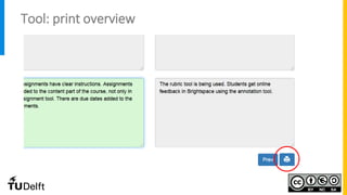 TU Delft Brightspace Matrix as Instructor Tool | PDF