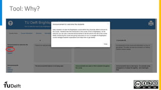 TU Delft Brightspace Matrix as Instructor Tool | PDF