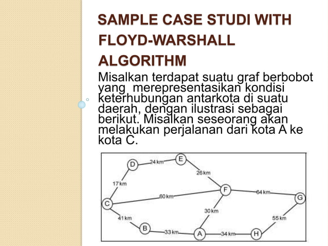 Algoritma pencarian lintasan jalur terpendek | PPTX