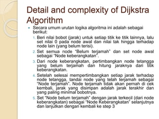 Algoritma pencarian lintasan jalur terpendek | PPTX