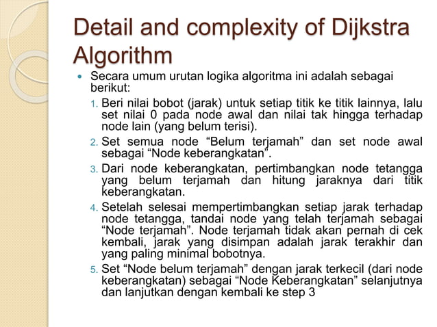 Algoritma pencarian lintasan jalur terpendek | PPTX