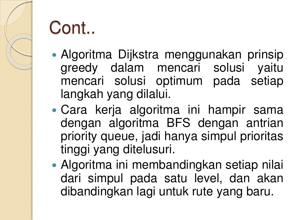Algoritma Pencarian Lintasan Jalur Terpendek