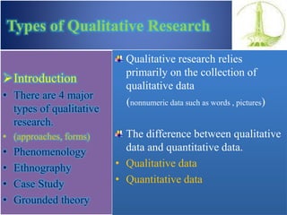 Presentation types of qualitative research | PPTX