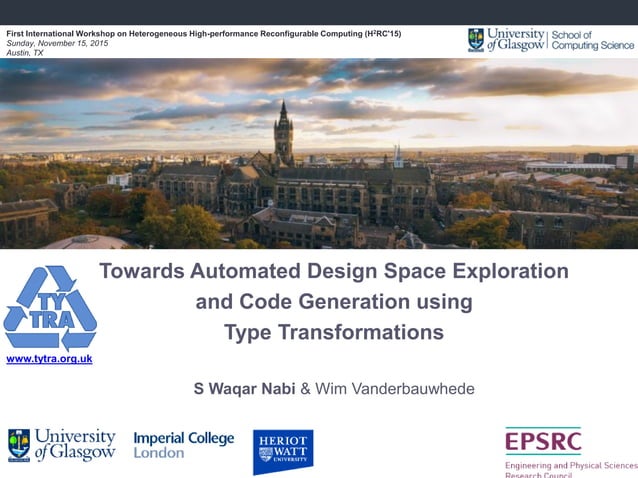 Towards Automated Design Space Exploration and Code Generation using Type Transformations | PPT