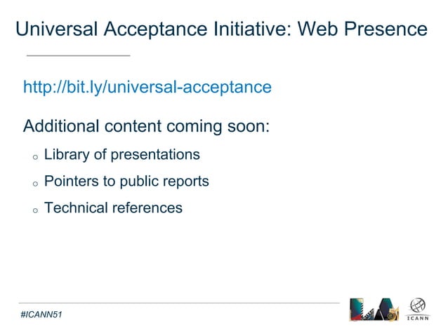 ICANN 51: Universal Acceptance | PPT