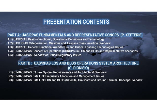 OVERVIEW OF A CARGO TRANSPORT RPAS INSERTION IN NON-SEGREGATED AIRSPACE, CONOPS AND RELATED ...