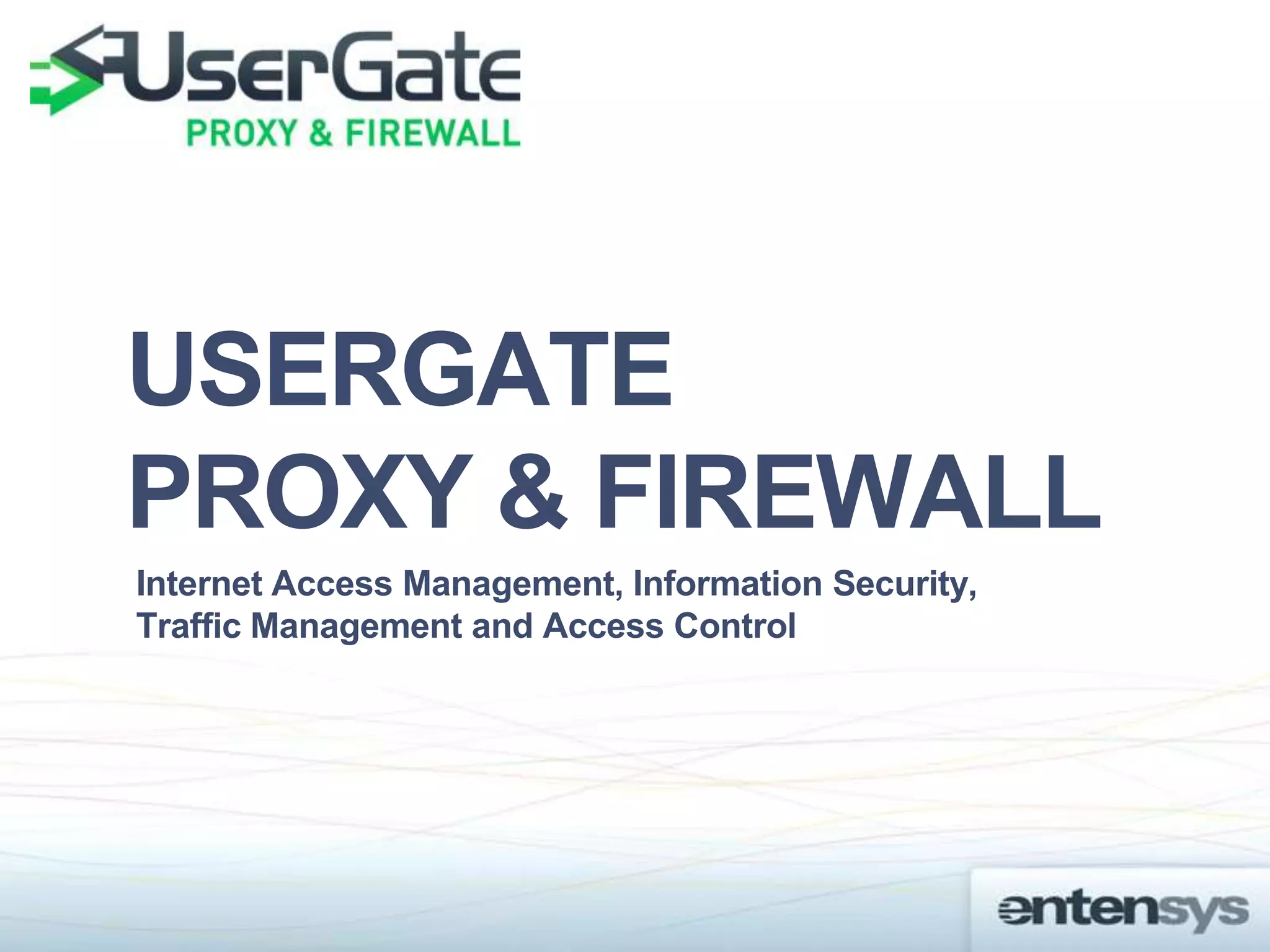 UserGate Proxy & Firewall | PPTX