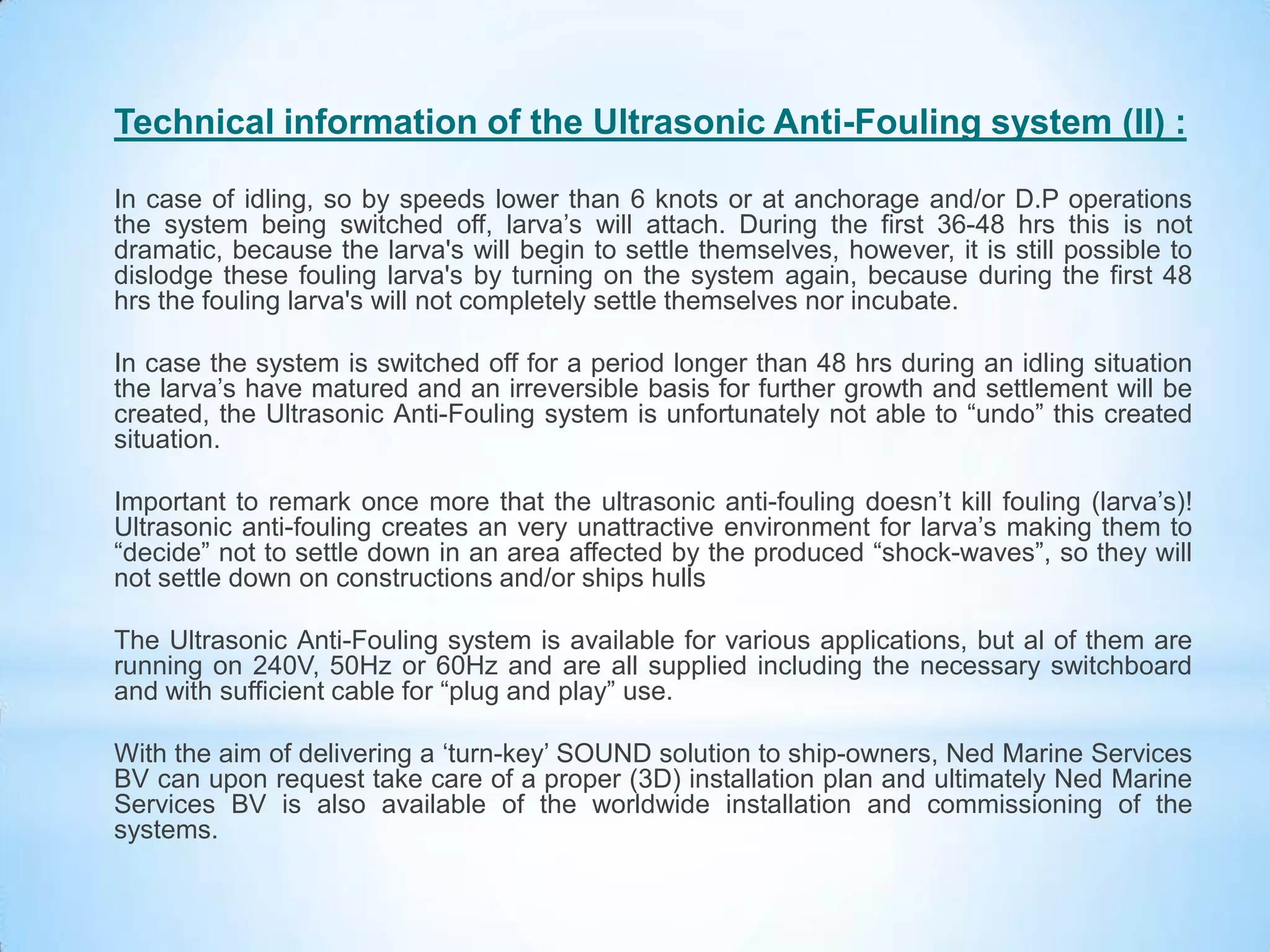 Presentation ultrasonic anti fouling systems | PPTX