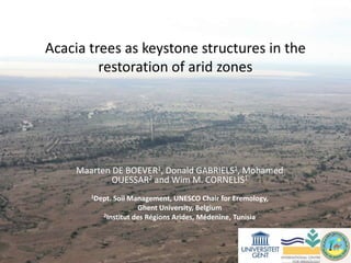 Maarten DE BOEVER "Acacia trees as keystone structures in the ...