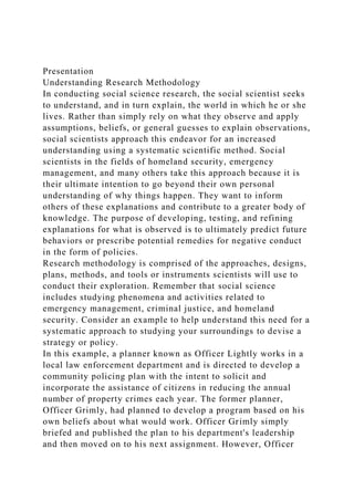 Presentation Understanding Research MethodologyIn conducting s.docx