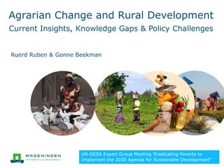 Agrarian Change & Rural Development | PPTX