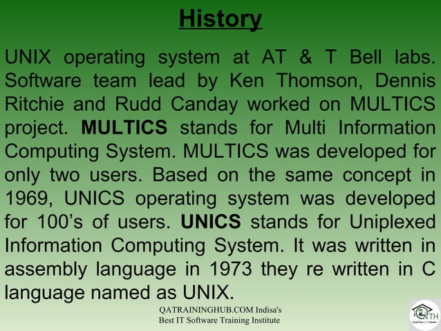 Unix Tutorial & overview | PPT