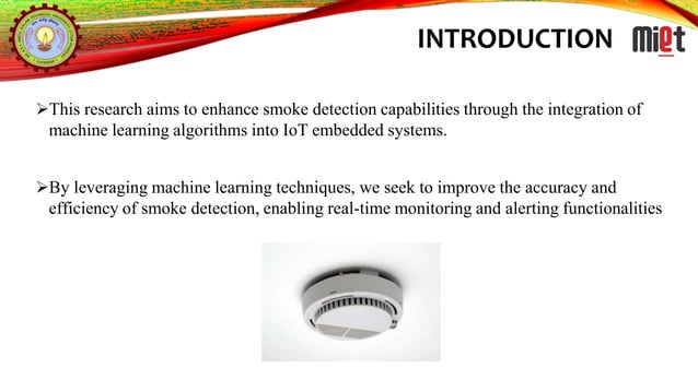 PPT for ensembled techniques used for smoke detection | PPT